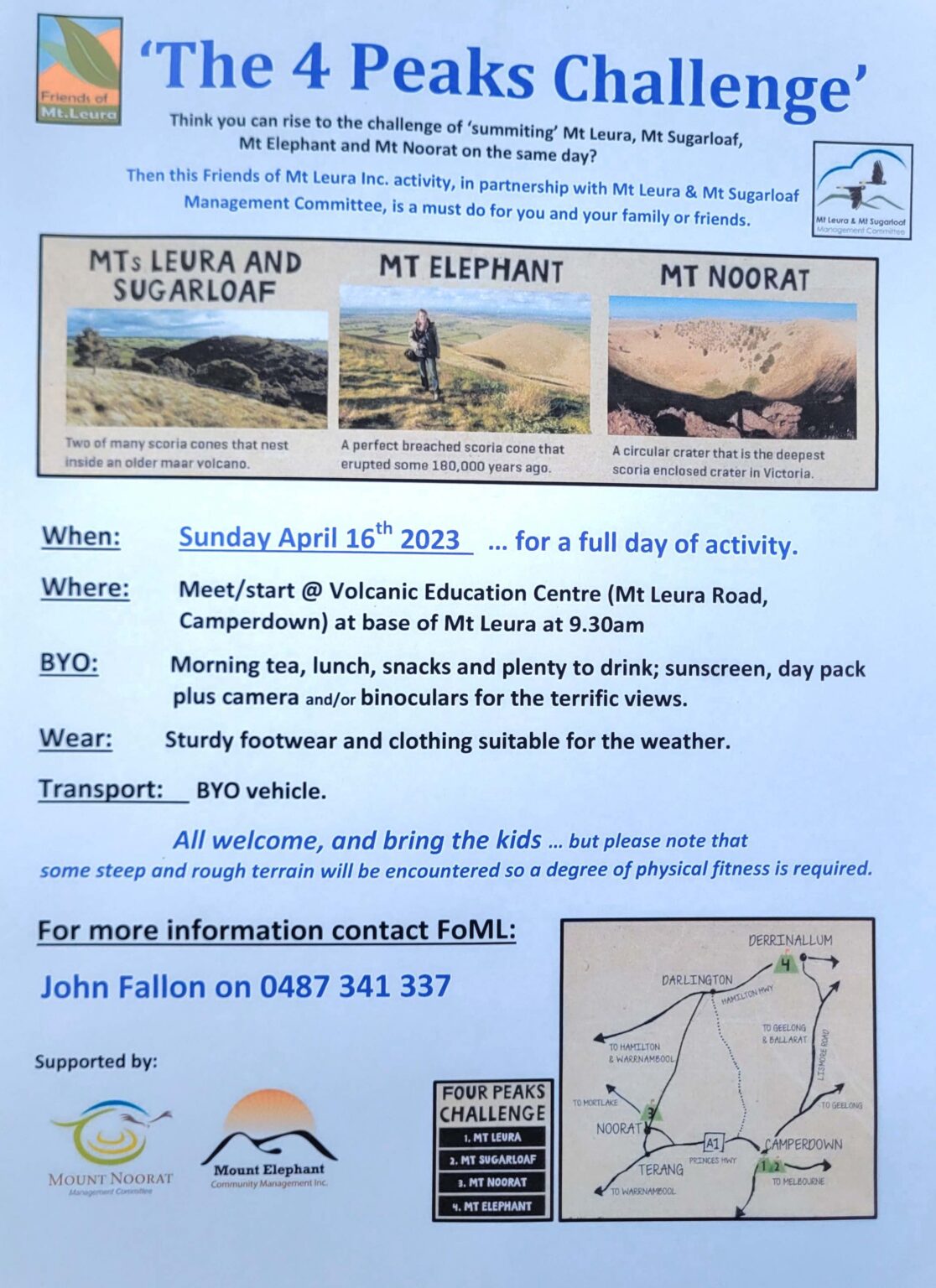 Four Peaks Challenge April 2023 – Mt Leura & Mt Sugarloaf Reserves